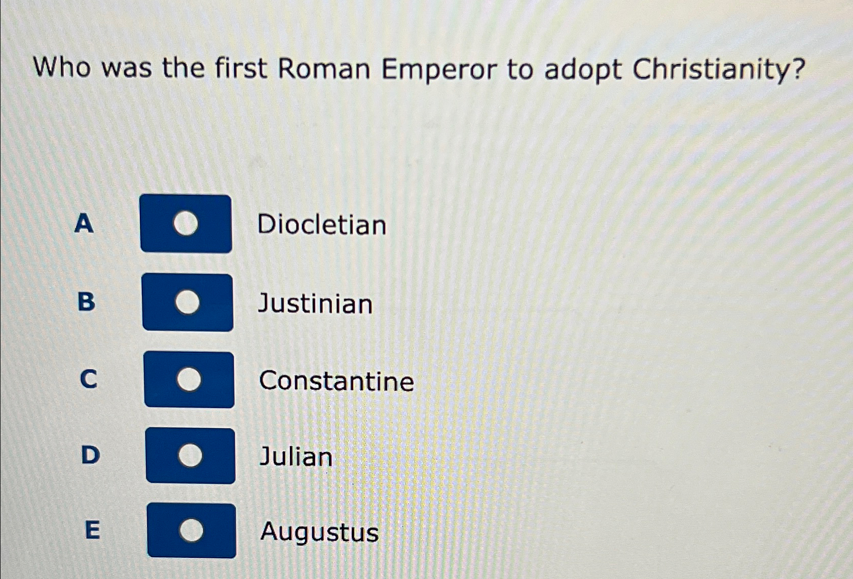 Solved Who was the first Roman Emperor to adopt | Chegg.com