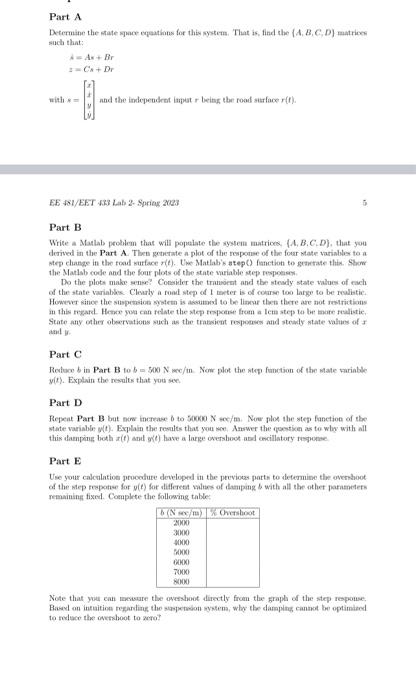 Part A Determine the mate mace eqgations for this | Chegg.com