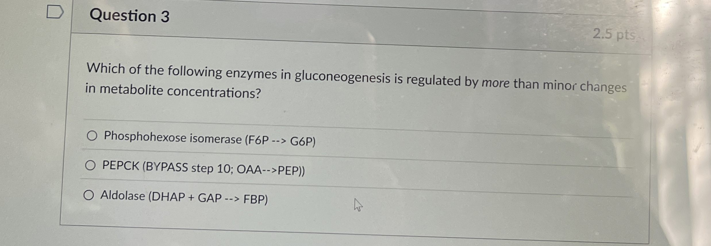 Solved Question 3Which of the following enzymes in | Chegg.com
