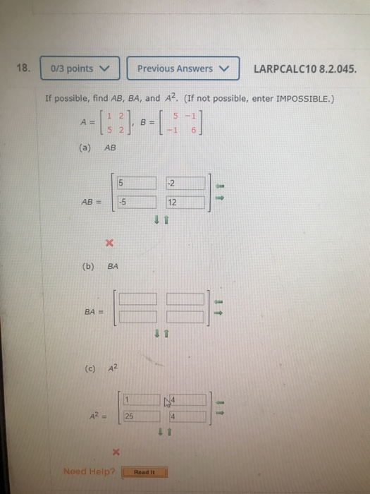 Solved 18. 0/3 points Previous Answers | LARPCALC10 8.2.045. | Chegg.com