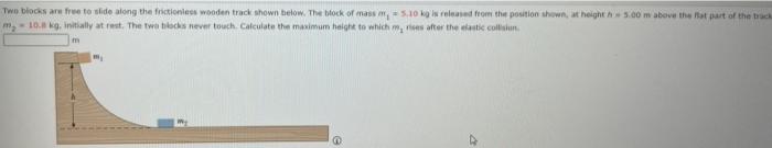 Solved Two blocks are free to slide along the frictions | Chegg.com