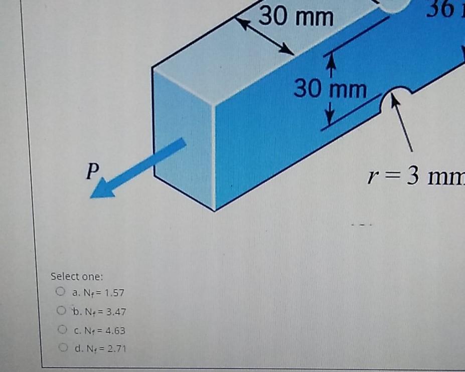 Solved The notched bar shown in the following figure is | Chegg.com