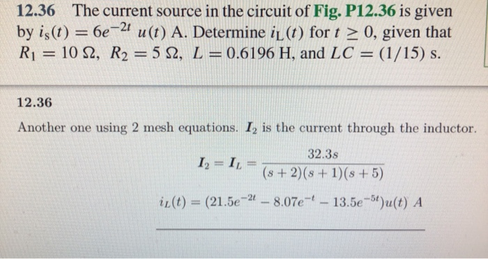 Solved 12.36 The current source in the circuit of Fig. | Chegg.com