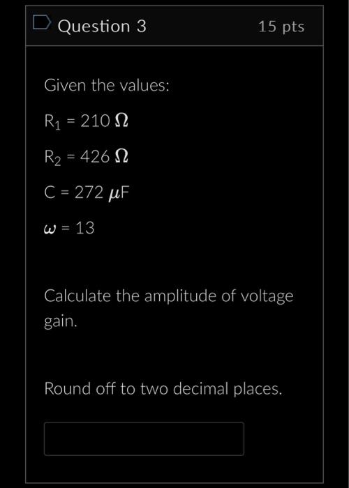 Solved Use the following circuit to answer questions 2 | Chegg.com
