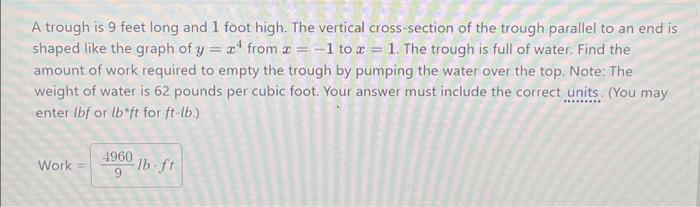 Solved A trough is 9 feet long and 1 foot high. The vertical | Chegg.com