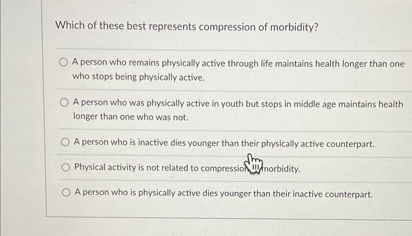 Solved Which of these best represents compression of | Chegg.com