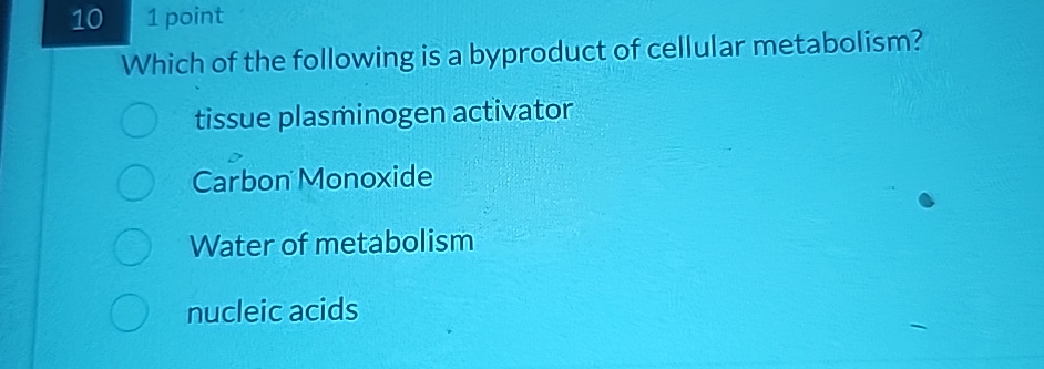 Solved 101 ﻿pointWhich of the following is a byproduct of | Chegg.com