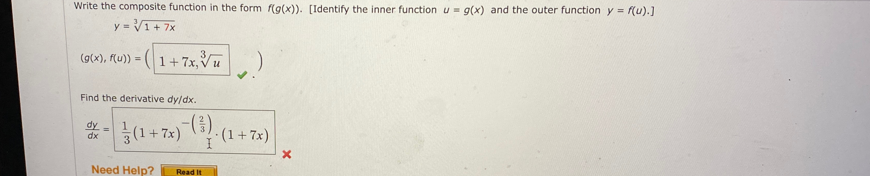 Solved Write the composite function in the form | Chegg.com