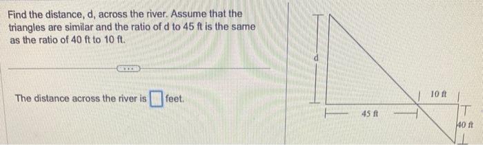 Solved Find the distance, d, across the river. Assume that | Chegg.com