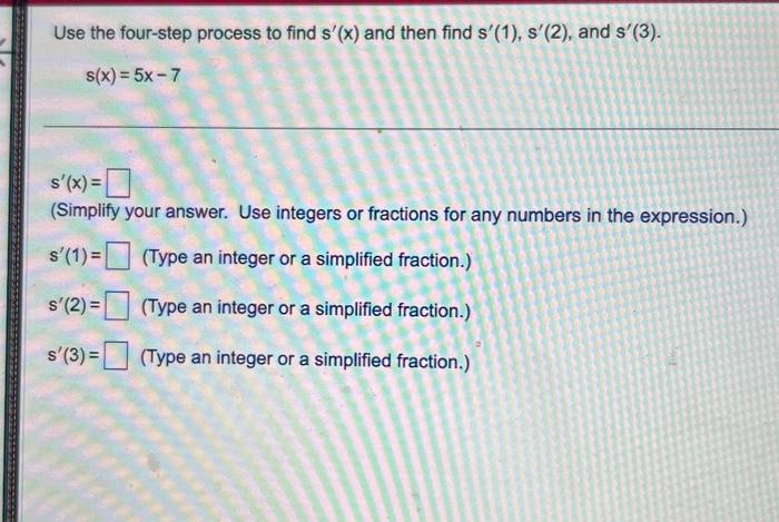 [Solved]: 9 Use the four-step process to find s(x) and then