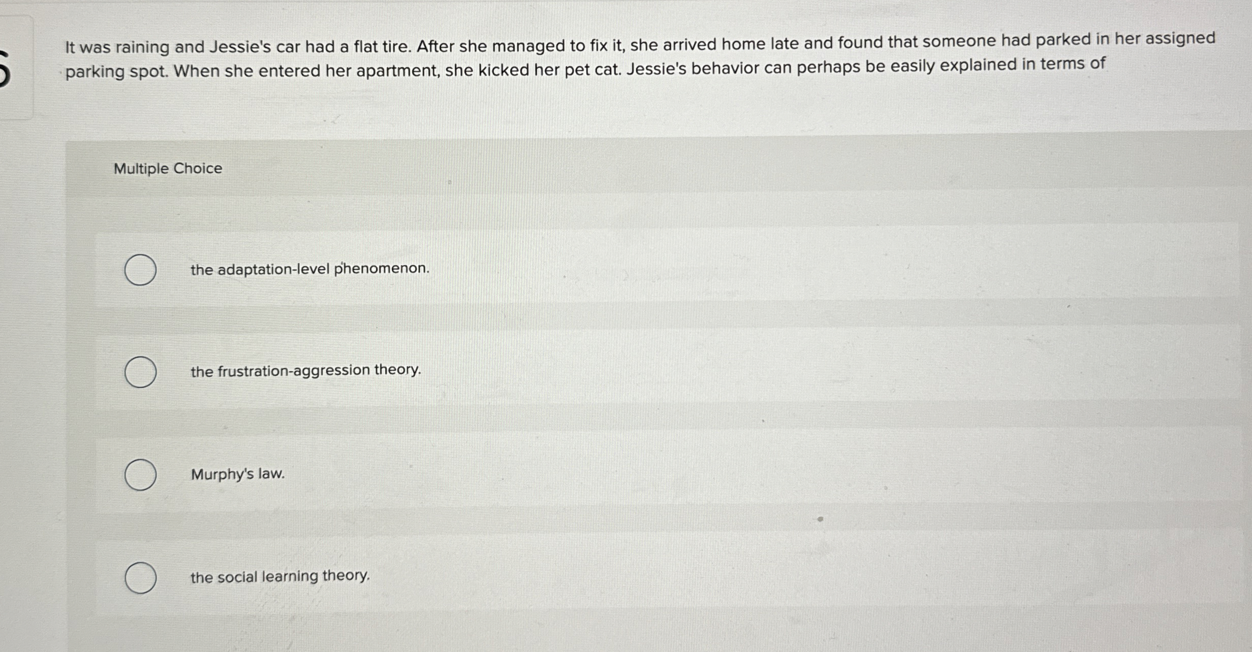 Solved It was raining and Jessie's car had a flat tire. | Chegg.com