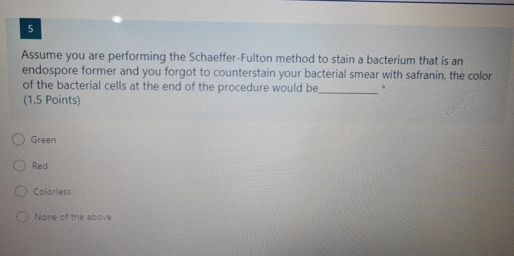 Solved 5 Assume you are performing the Schaeffer-Fulton | Chegg.com
