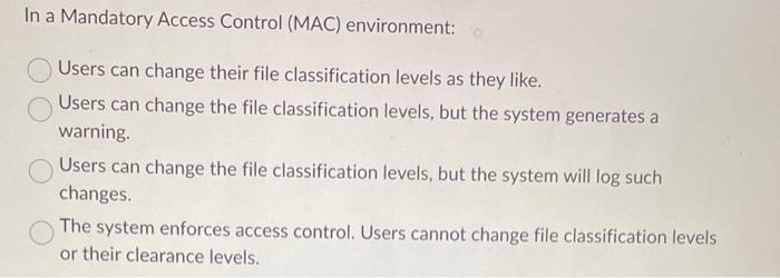 Solved Compared to Access Control List (ACL), the capability | Chegg.com