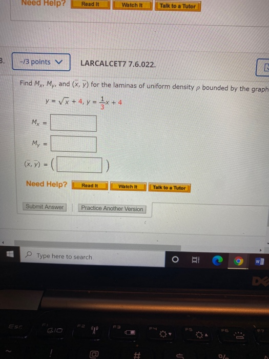 Solved Need Help? Read It Watch It Talk to a Tutor -/3 | Chegg.com