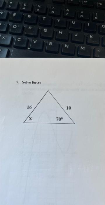 Solved 7. Solve for x : | Chegg.com
