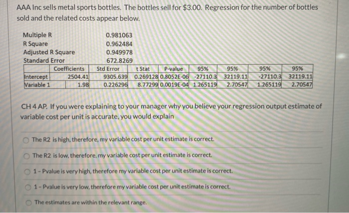 Solved Multiple R R Square Adjusted R Square Standard Error | Chegg.com