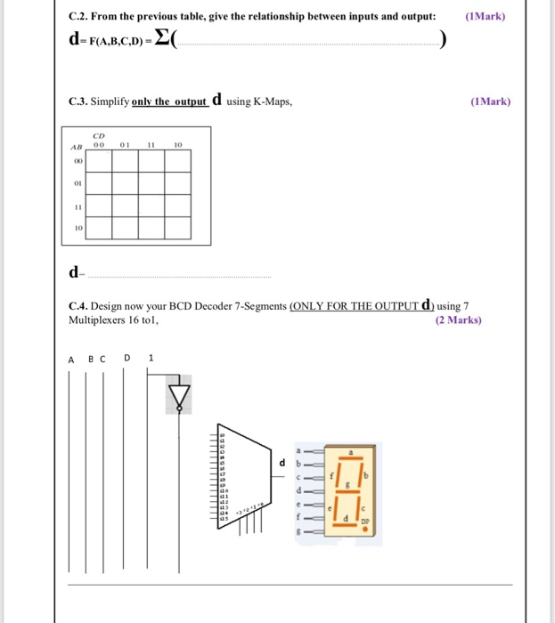 Solved B.3. Simplify F(A,B,C,D) using K-Maps (2 Marks) AR 00 | Chegg.com