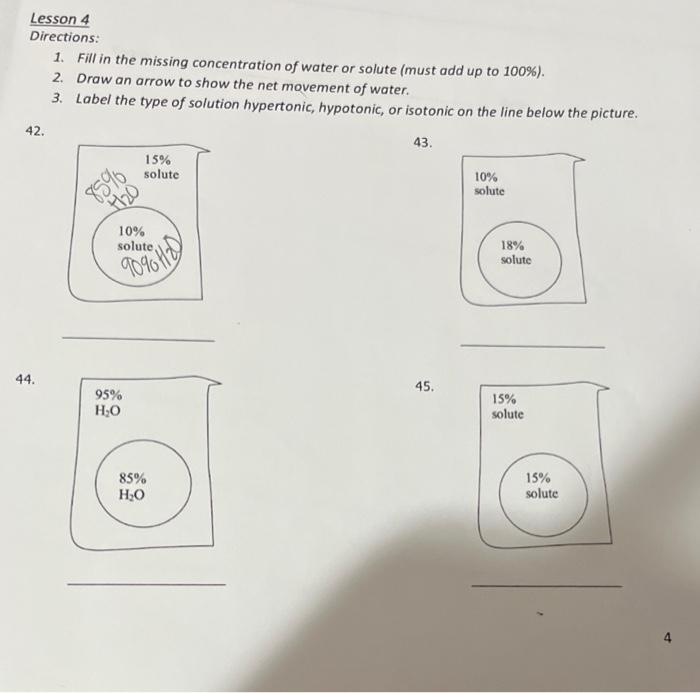 Solved Lesson 4 Directions: 1. Fill in the missing | Chegg.com