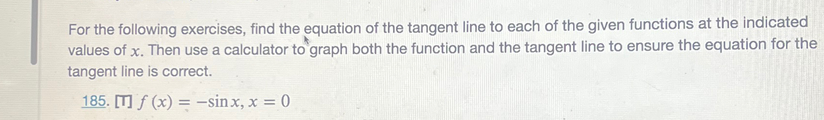 Solved For the following exercises, find the equation of the | Chegg.com