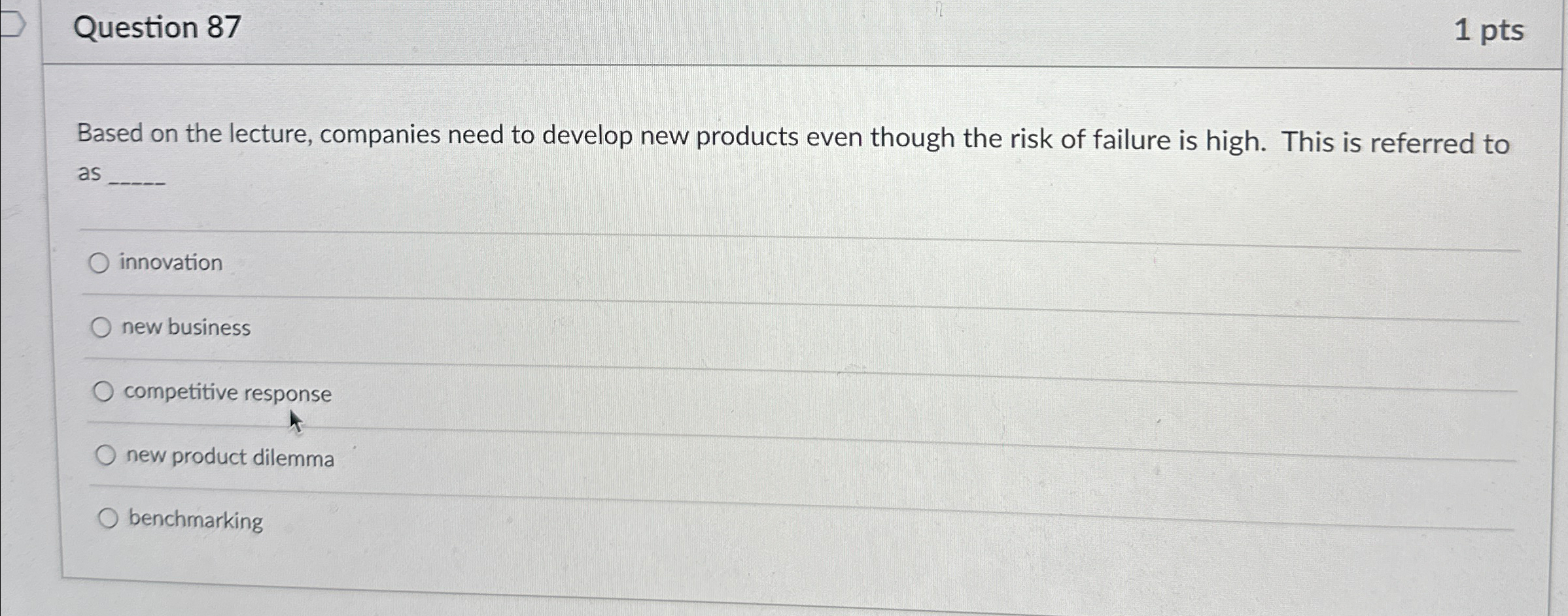 Solved Question 871 ﻿ptsBased on the lecture, companies need | Chegg.com