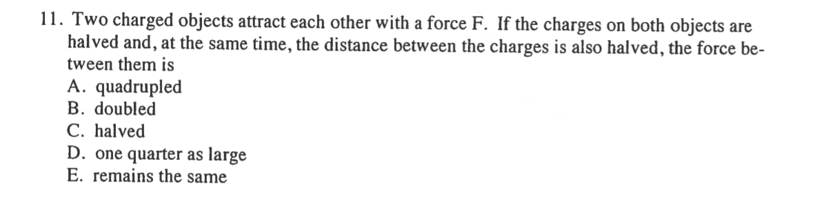 Solved Two charged objects attract each other with a force | Chegg.com