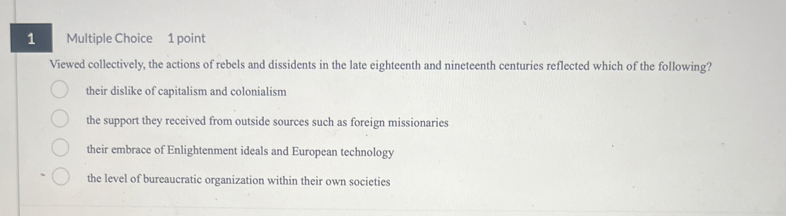 Solved 1 ﻿Multiple Choice 1 ﻿pointViewed collectively, the | Chegg.com