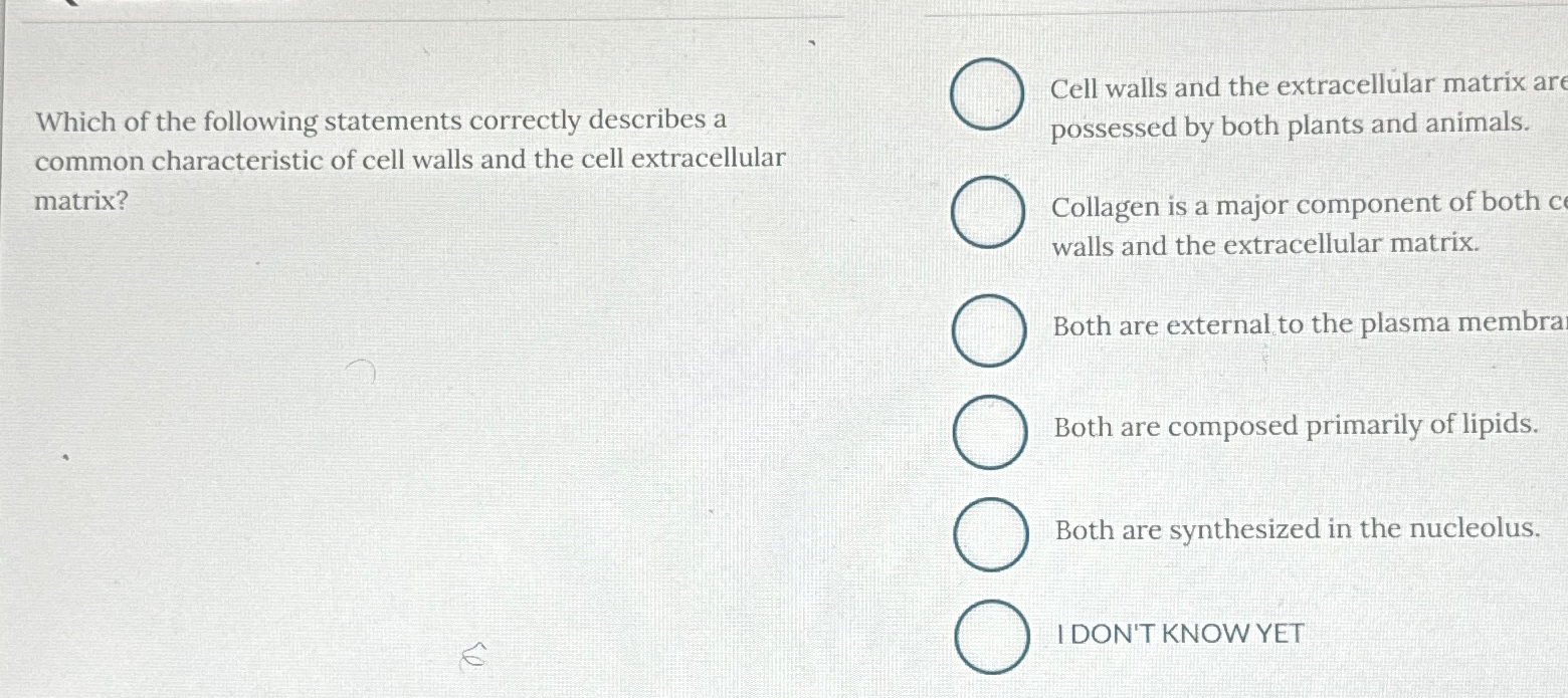 Solved Which of the following statements correctly describes | Chegg.com