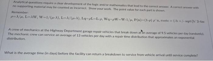 Solved Analytical questions require a clear development of | Chegg.com