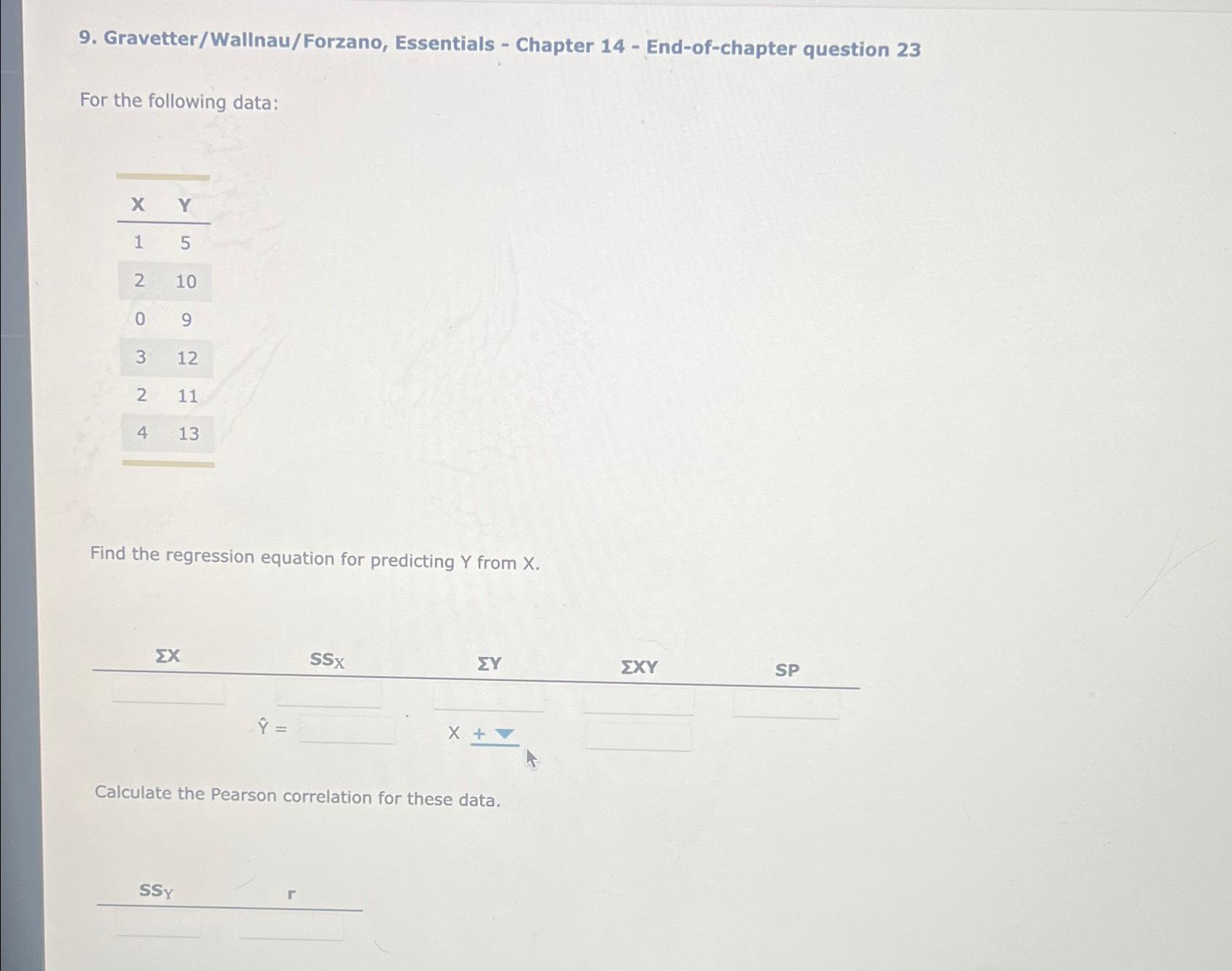 Solved Gravetter/Wallnau/Forzano, ﻿Essentials - ﻿Chapter | Chegg.com