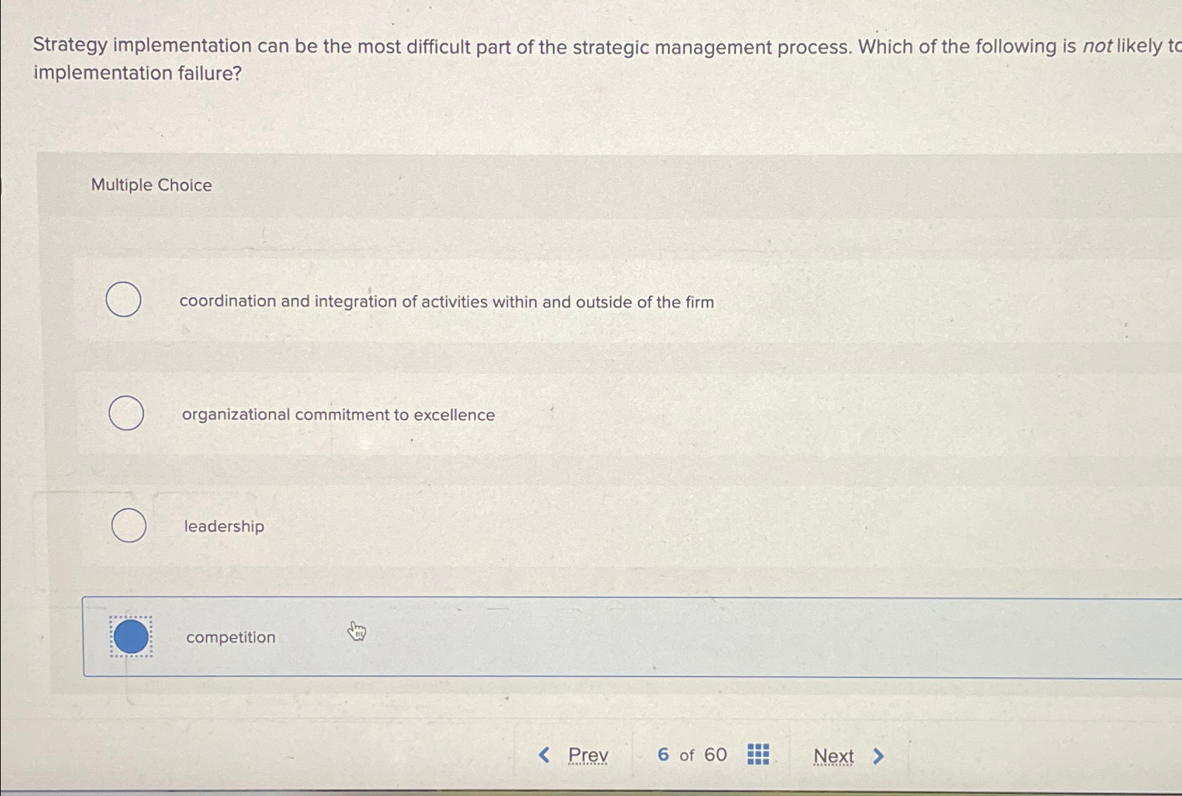 Solved Strategy implementation can be the most difficult | Chegg.com