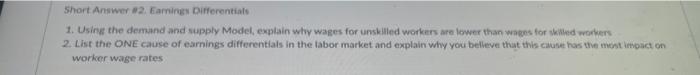 Solved Short Answer e2. Famings Differentiats 1. Using the | Chegg.com