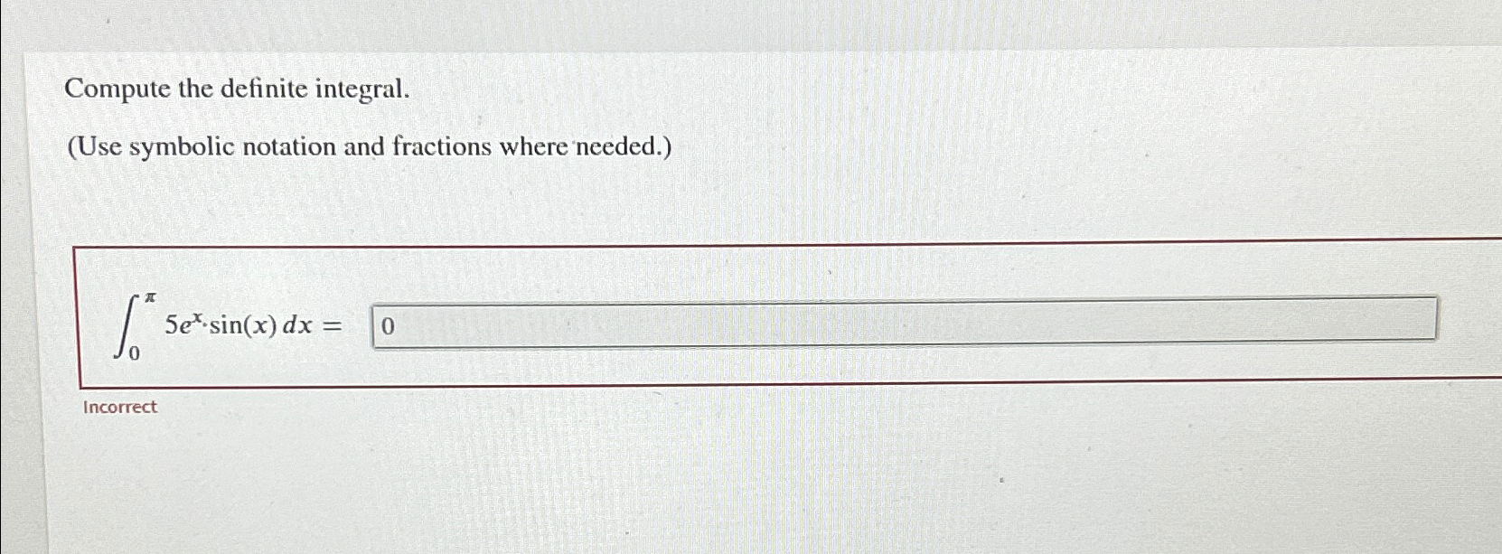 Solved Compute the definite integral.(Use symbolic notation | Chegg.com