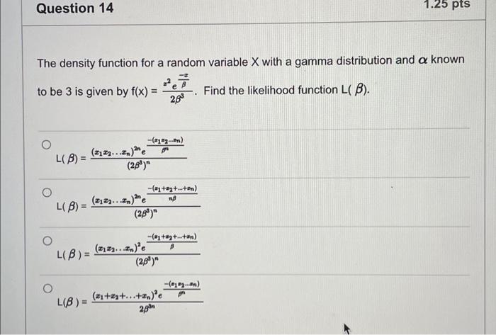 Solved The density function for a random variable X with a | Chegg.com