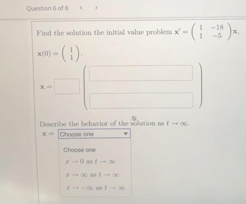 Find the solution the initial value problem | Chegg.com