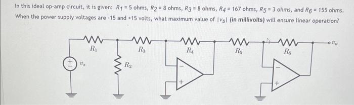 [Solved]: In this ideal op-amp circuit, it is given: ( R_{
