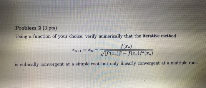 using a function of your choice verify numerically | Chegg.com