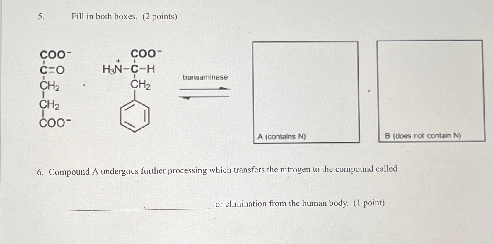 Solved Fill in both boxes. Compound A undergoes further | Chegg.com