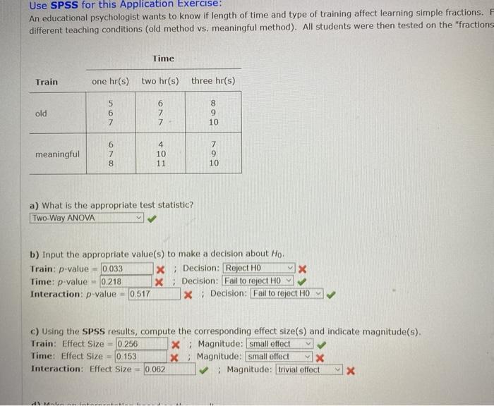 Solved Use SPSS for this Application Exercise: An | Chegg.com