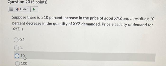 Solved Suppose There Is A 10 Percent Increase In The Price Chegg