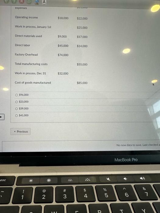 Solved Given the following information, find Work-in-Process | Chegg.com