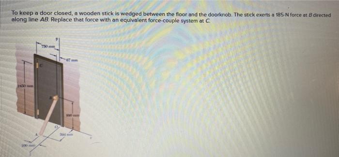 Solved Problem 03.096 - Replace a single-force system on a | Chegg.com