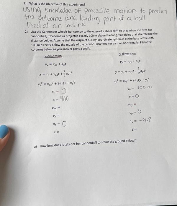 Solved 1) What is the objective of this experiment? Using | Chegg.com