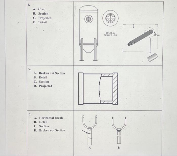Solved 4. A. Crop B. Section C. Projected D. Detail ottar | Chegg.com