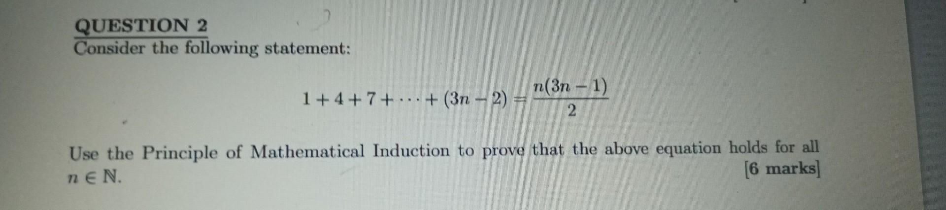 Solved QUESTION 2 Consider the following statement: | Chegg.com