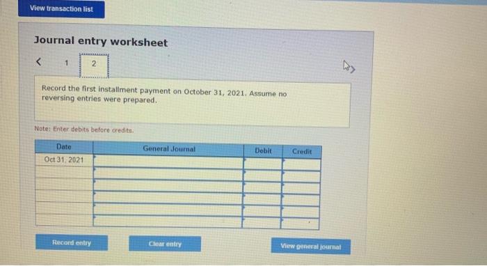 Solved Problem 10-5A (Algo) Installment notes LO C1 On | Chegg.com