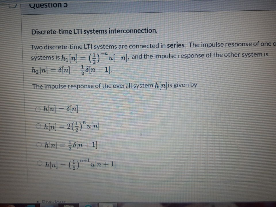 Solved Question Discrete-time LTI systems interconnection. | Chegg.com