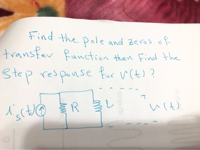 Solved Find the pole and zeros of transfer function then | Chegg.com