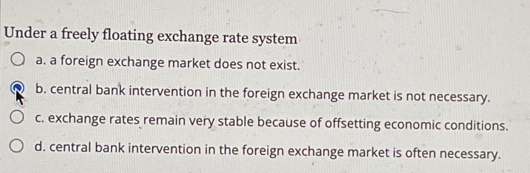 Solved Under a freely floating exchange rate systema. ﻿a | Chegg.com
