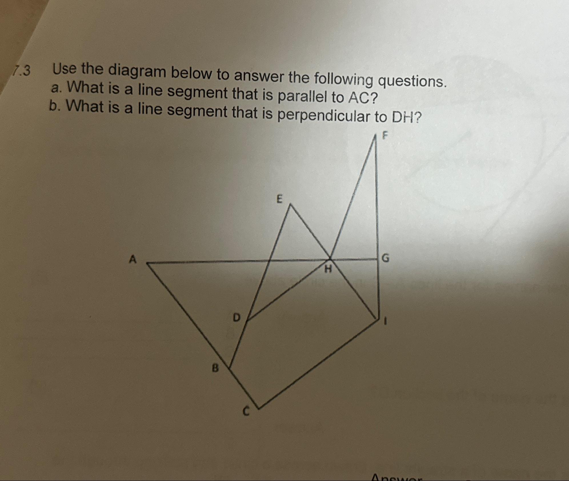 Solved 7.3 ﻿Use the diagram below to answer the following | Chegg.com