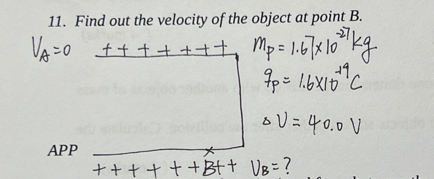 Solved Find out the velocity of the object at point B. | Chegg.com